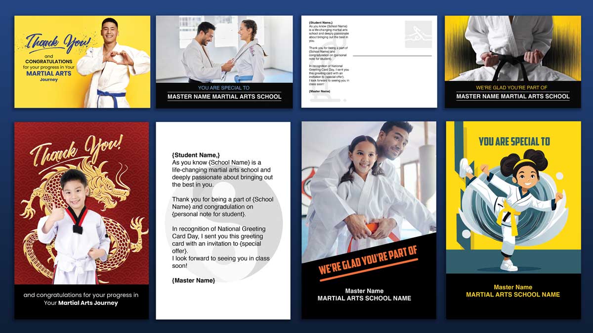 Greeting Card Success - Atlas Martial Arts Software